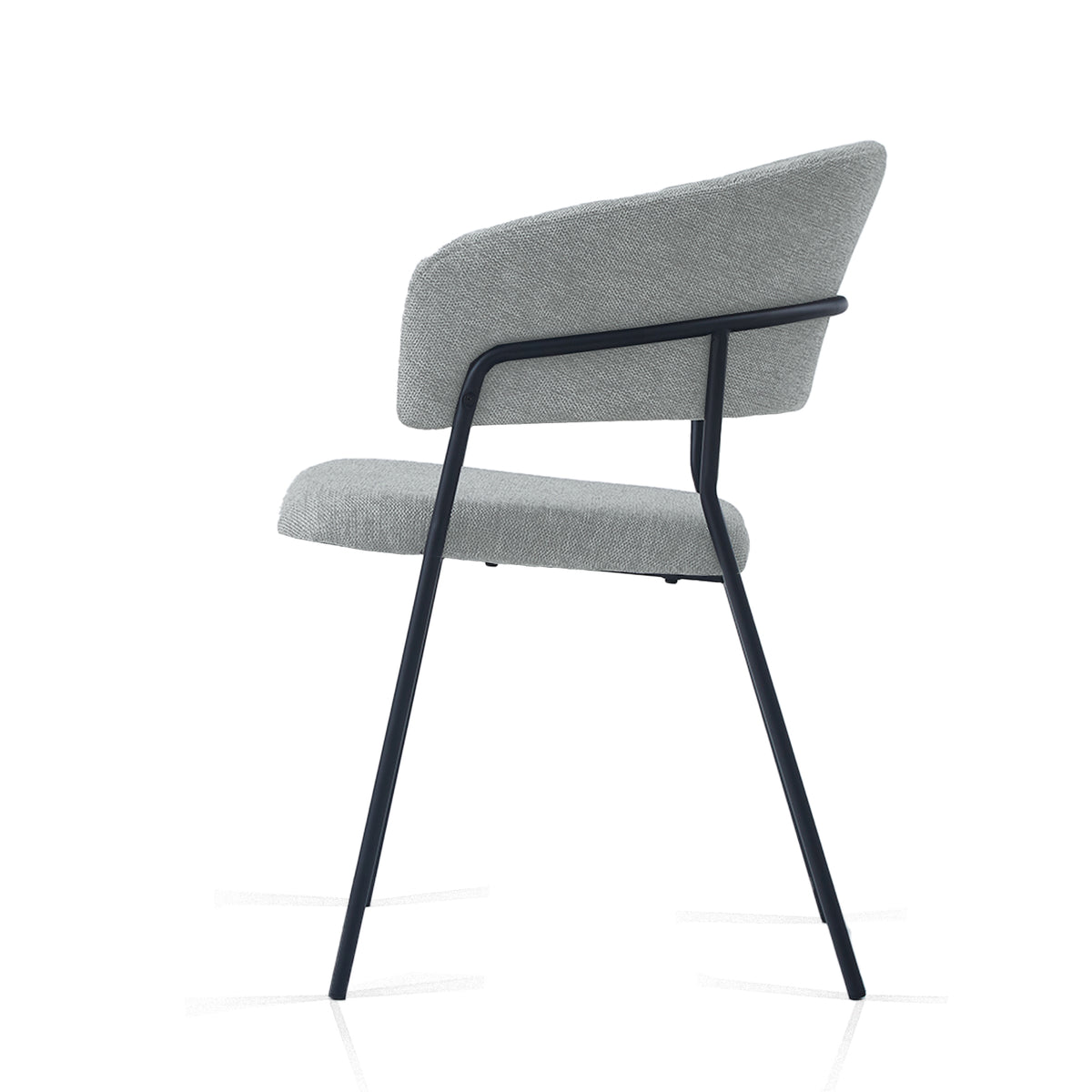 Matteo Set of 4 Light Grey/Dark Grey Modern Dining Chairs Fabric Uphol ...